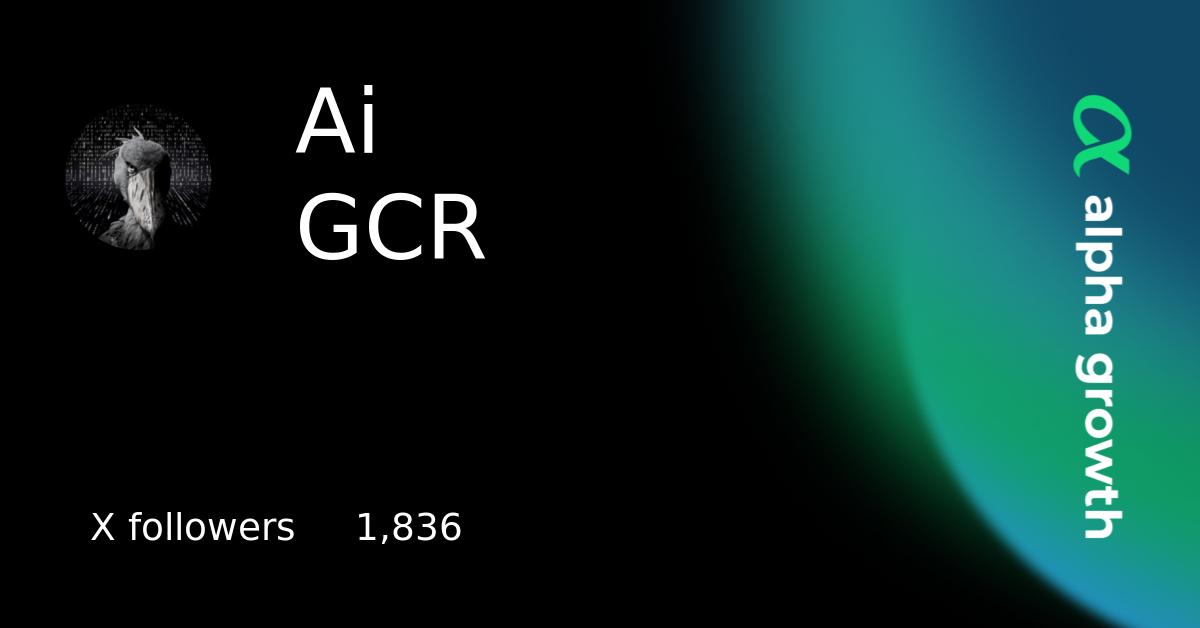 Ai GCR & $aigcr Token Crypto Analytics & User Data | AlphaGrowth
