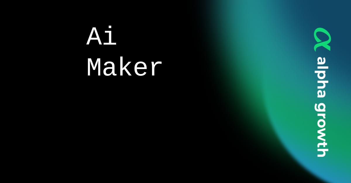 Ai Maker Crypto Analytics & User Data | AlphaGrowth