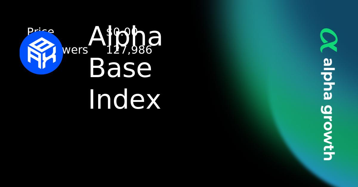 Alpha Base Index & abx Token Crypto Analytics & User Data | AlphaGrowth