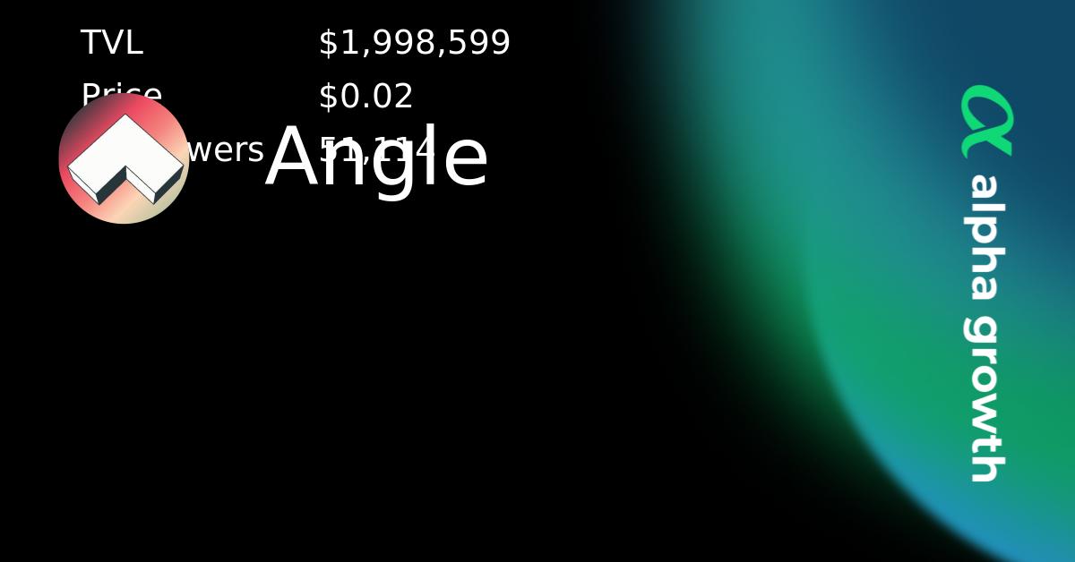 Angle & ANGLE Token Crypto Analytics & User Data | AlphaGrowth