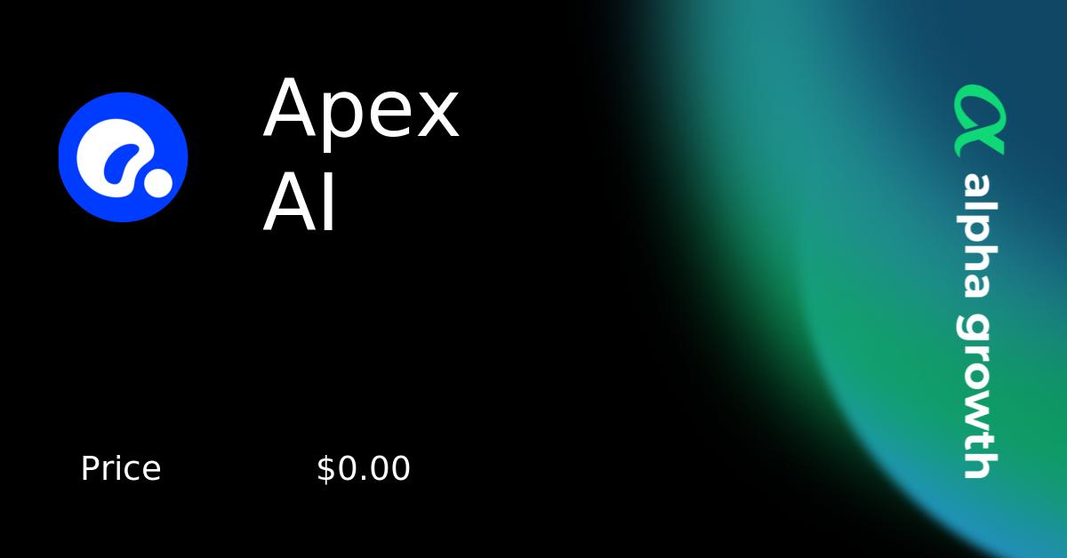 Apex AI & apex Token Crypto Analytics & User Data | AlphaGrowth