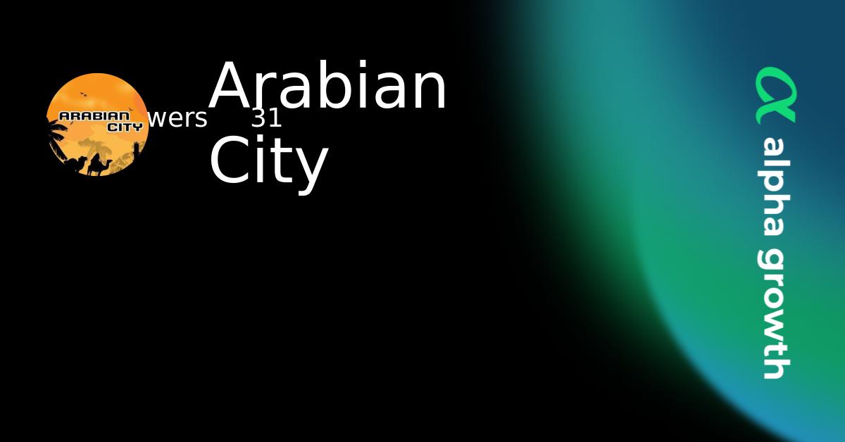 Arabian City Crypto Analytics & User Data | AlphaGrowth