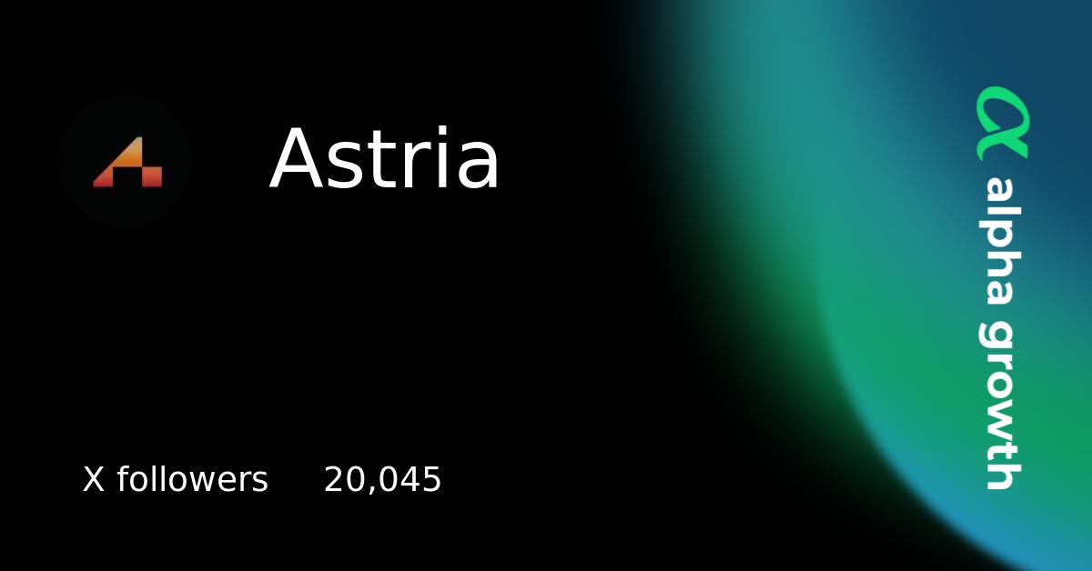 Astria Crypto Analytics & User Data | AlphaGrowth