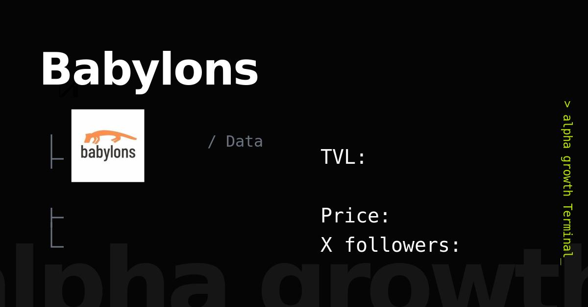 Babylons & babi Token Crypto Analytics & User Data | AlphaGrowth