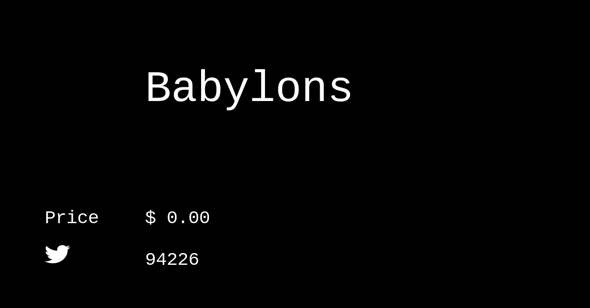 Babylons & babi Token Crypto Analytics & User Data | AlphaGrowth