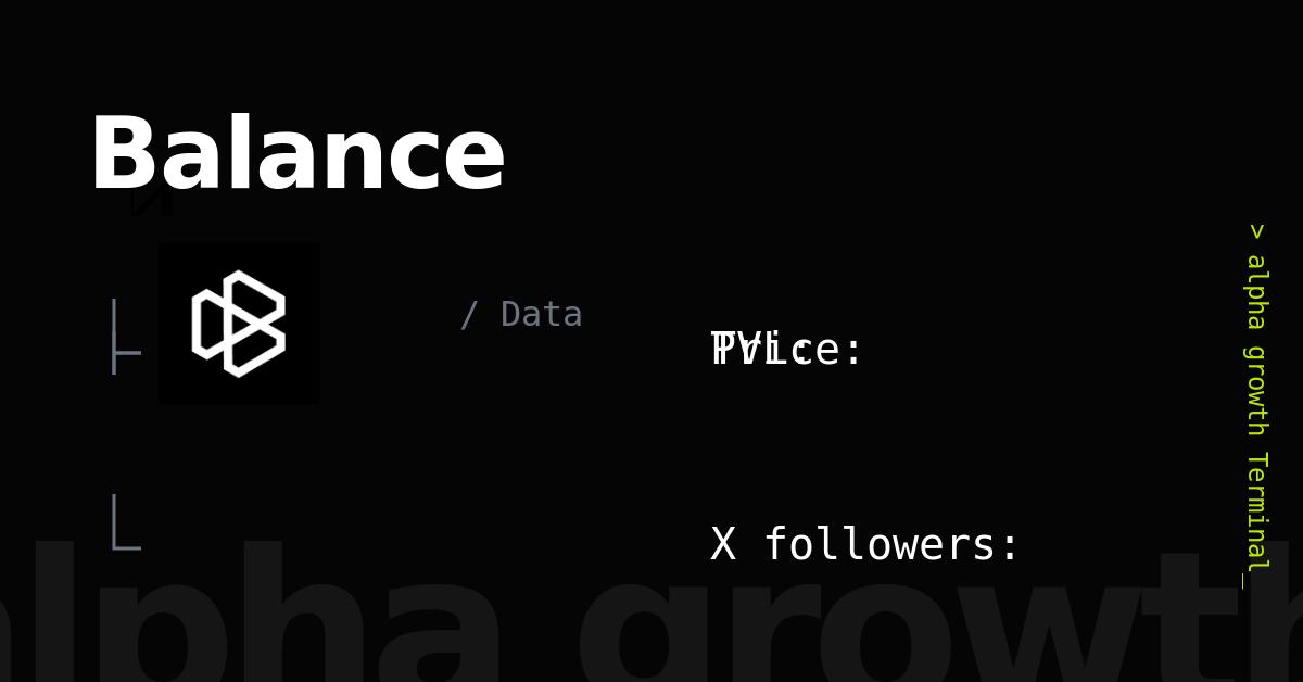 Balance Crypto Analytics & User Data | AlphaGrowth