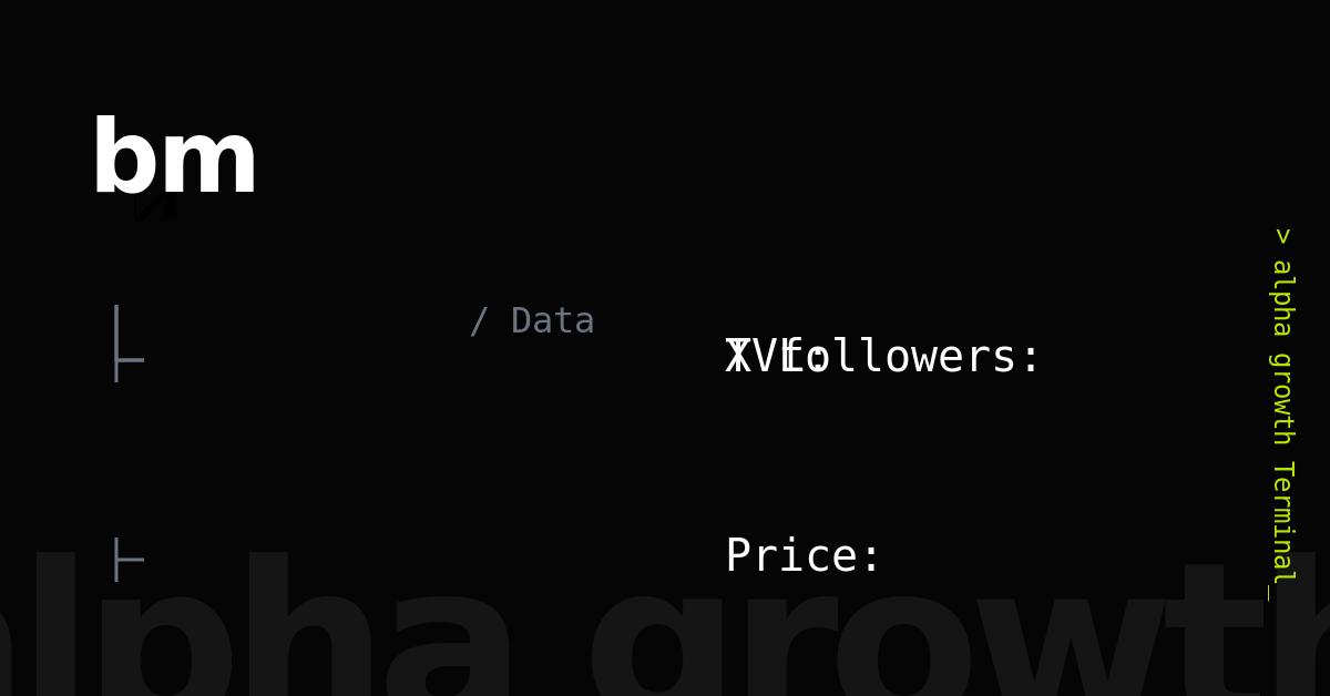 bm & bm Token Crypto Analytics & User Data | AlphaGrowth