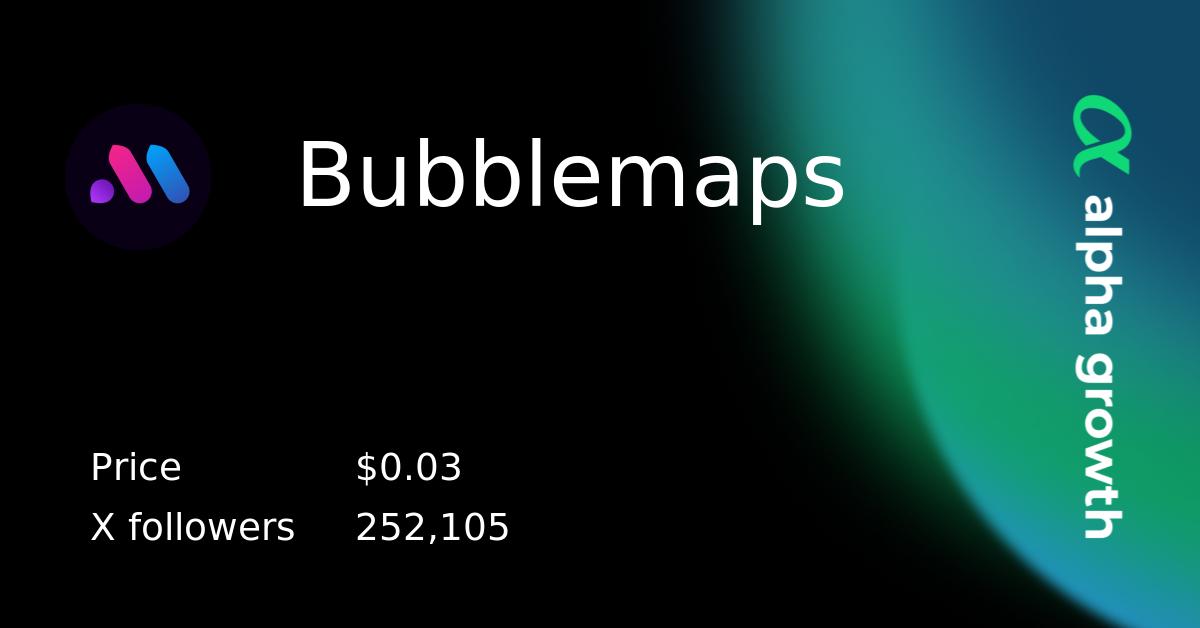 Bubblemaps Crypto Analytics & User Data | AlphaGrowth