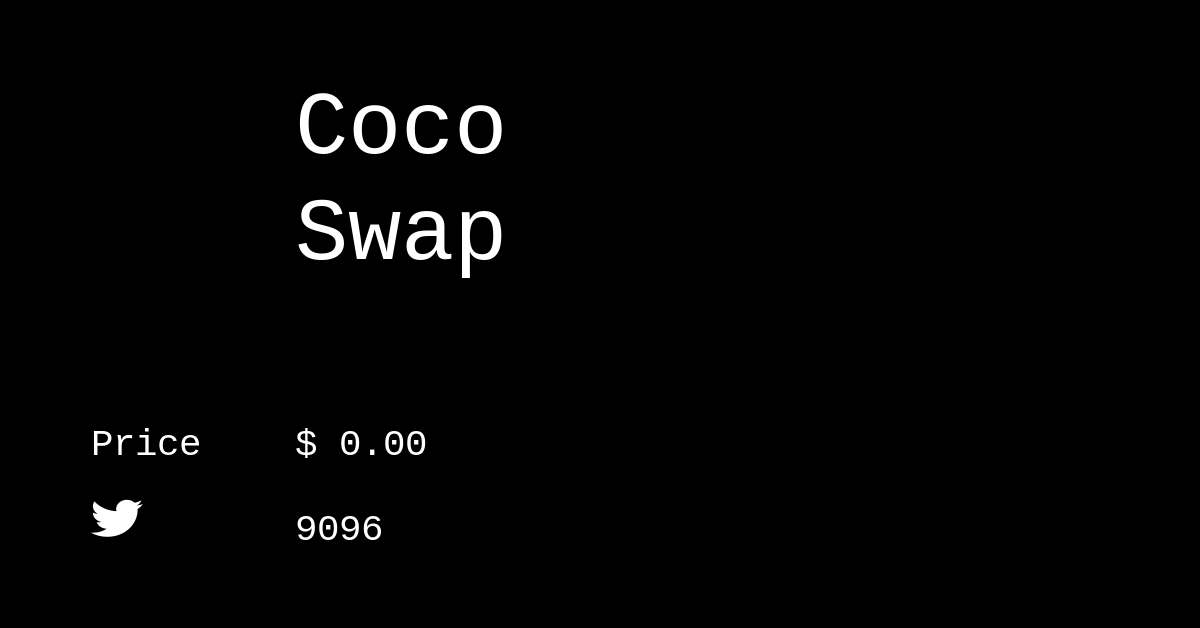 Coco Swap & coco Token Crypto Analytics & User Data | AlphaGrowth