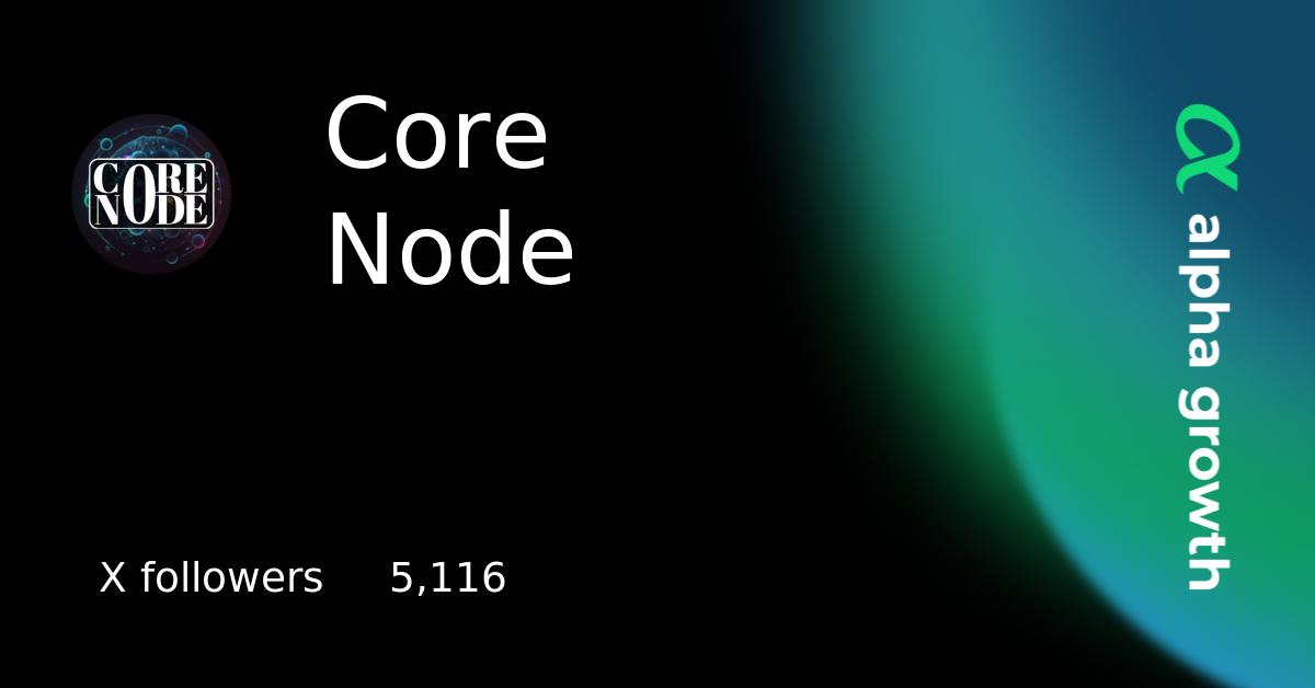 Core Node Crypto Analytics User Data Alphagrowth