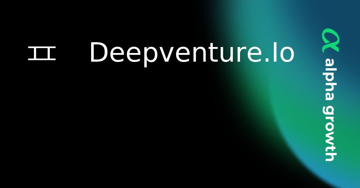 Deepventure.Io Crypto Analytics & User Data | AlphaGrowth