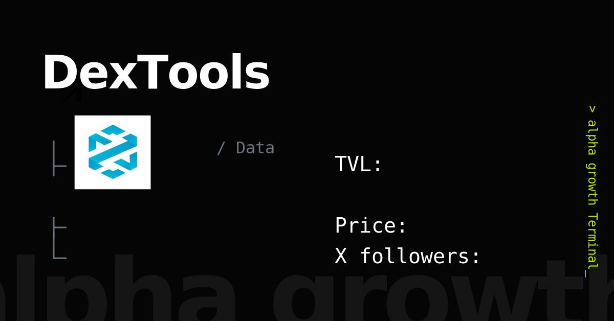 DexTools & dext Token Crypto Analytics & User Data | AlphaGrowth