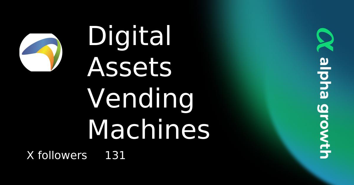 Digital Assets Vending Machines Crypto Analytics & User Data | AlphaGrowth