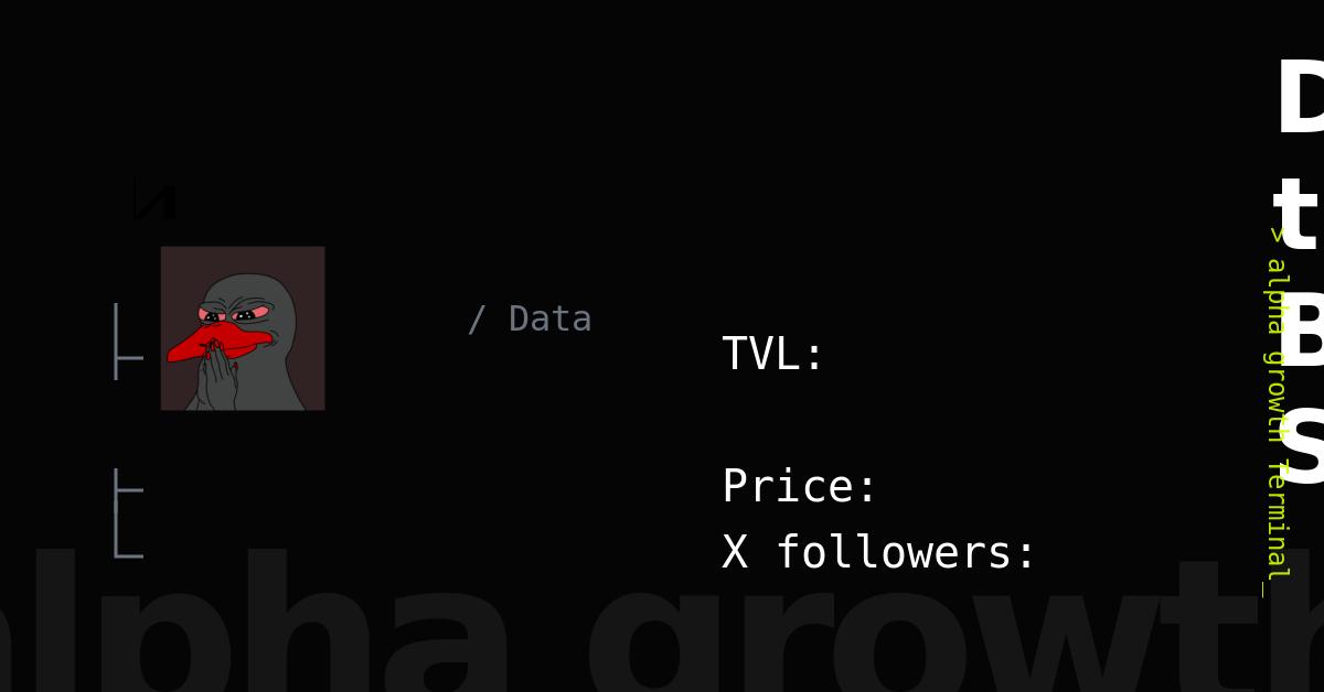 Dodo the Black Swan & dodo Token Crypto Analytics & User Data | AlphaGrowth