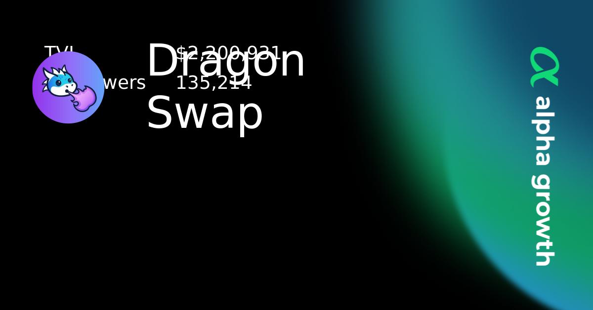 Dragon Swap Crypto Analytics & User Data | AlphaGrowth