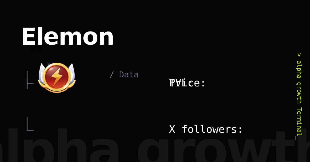 Elemon & elmon Token Crypto Analytics & User Data | AlphaGrowth
