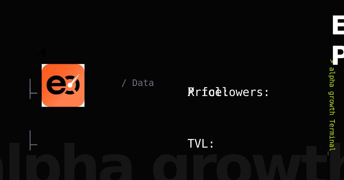 ENZO Protocol & Enzo Token Crypto Analytics & User Data | AlphaGrowth