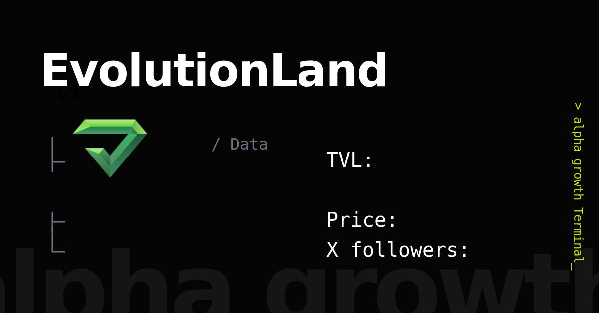 EvolutionLand & KTON Token Crypto Analytics & User Data | AlphaGrowth