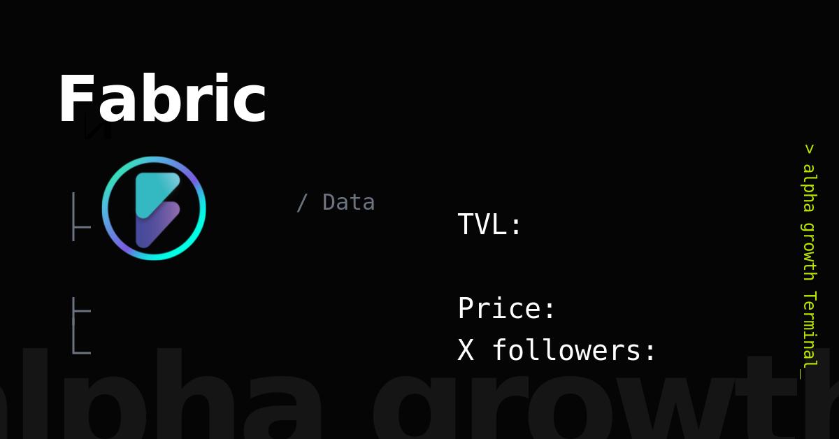 Fabric & FAB Token Crypto Analytics & User Data | AlphaGrowth
