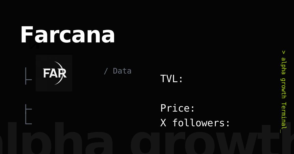 Farcana & FAR Token Crypto Analytics & User Data | AlphaGrowth
