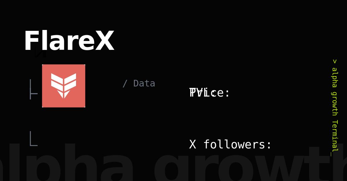 FlareX & EXFI Token Crypto Analytics & User Data | AlphaGrowth