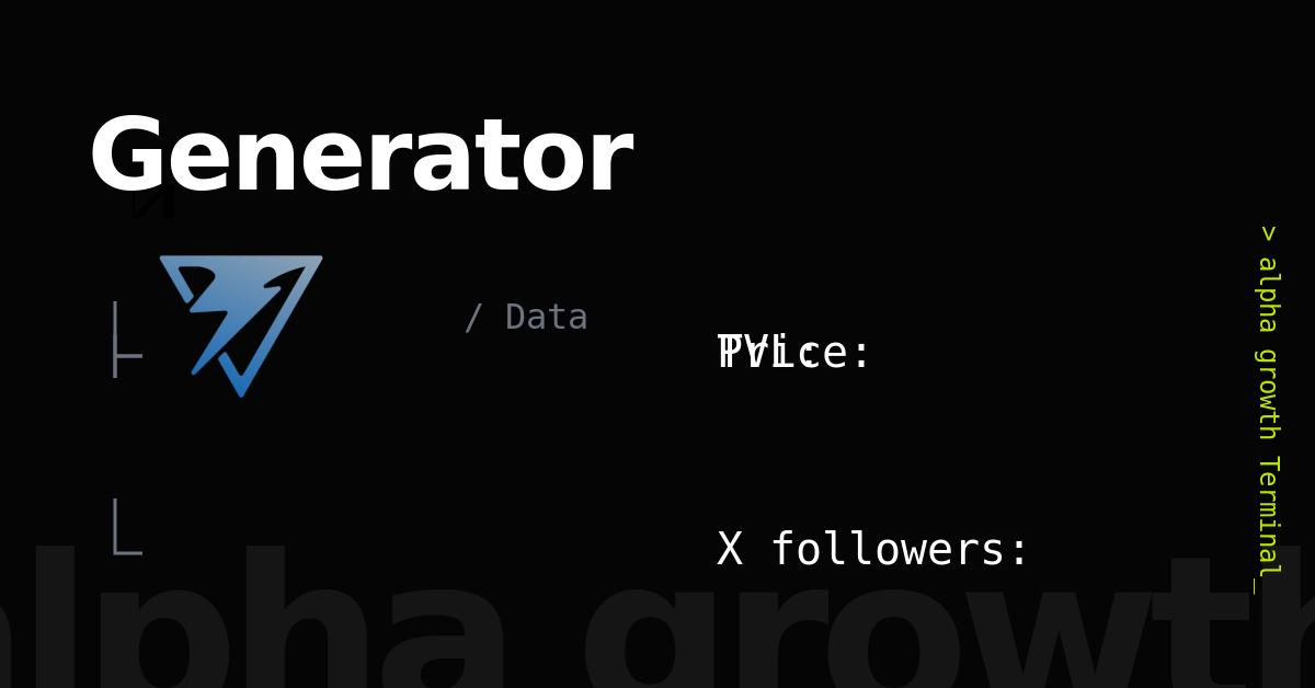 Generator & gen Token Crypto Analytics & User Data | AlphaGrowth