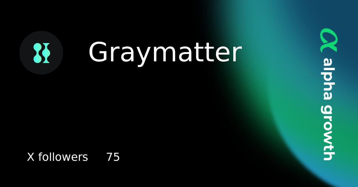 Graymatter & MTTR Token Crypto Analytics & User Data | AlphaGrowth