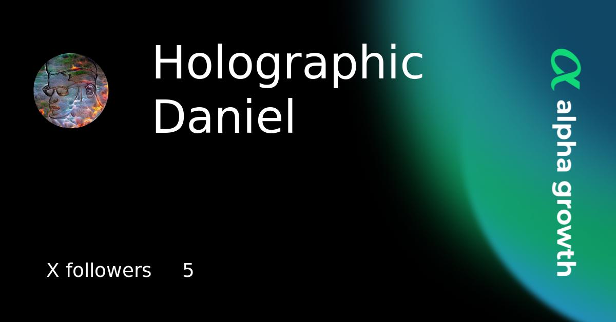 Holographic Daniel & HOLOGDANIEL Token Crypto Analytics & User Data | AlphaGrowth