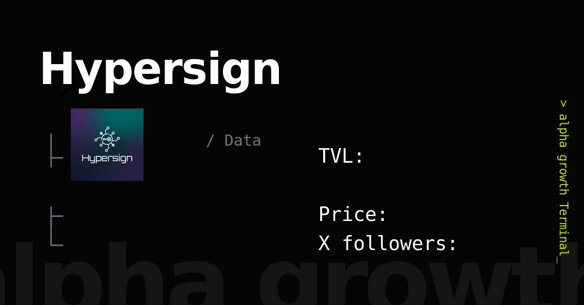 Hypersign & $HiD Token Crypto Analytics & User Data | AlphaGrowth