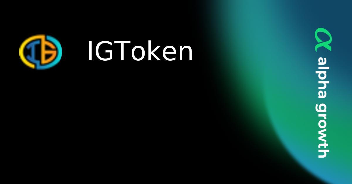IGToken & ig Token Crypto Analytics & User Data | AlphaGrowth