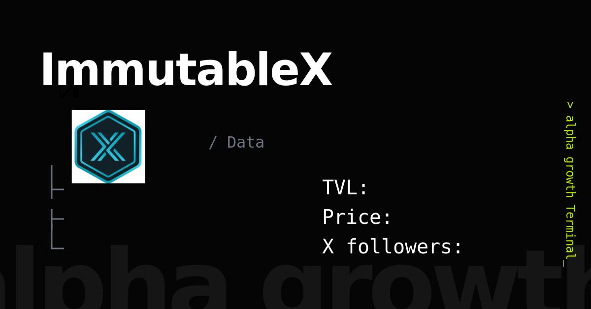 ImmutableX & imx Token Crypto Analytics & User Data | AlphaGrowth