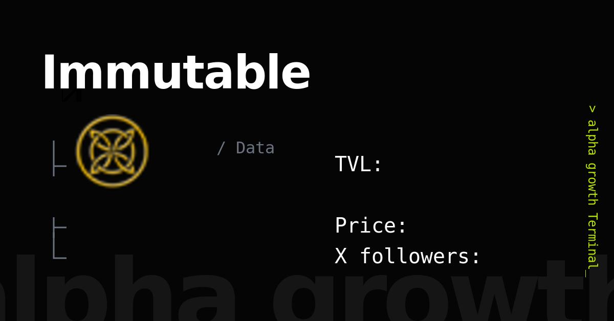 Immutable & dara Token Crypto Analytics & User Data | AlphaGrowth