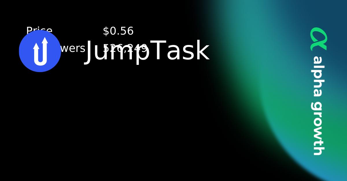 JumpTask & JMPT Token Crypto Analytics & User Data | AlphaGrowth
