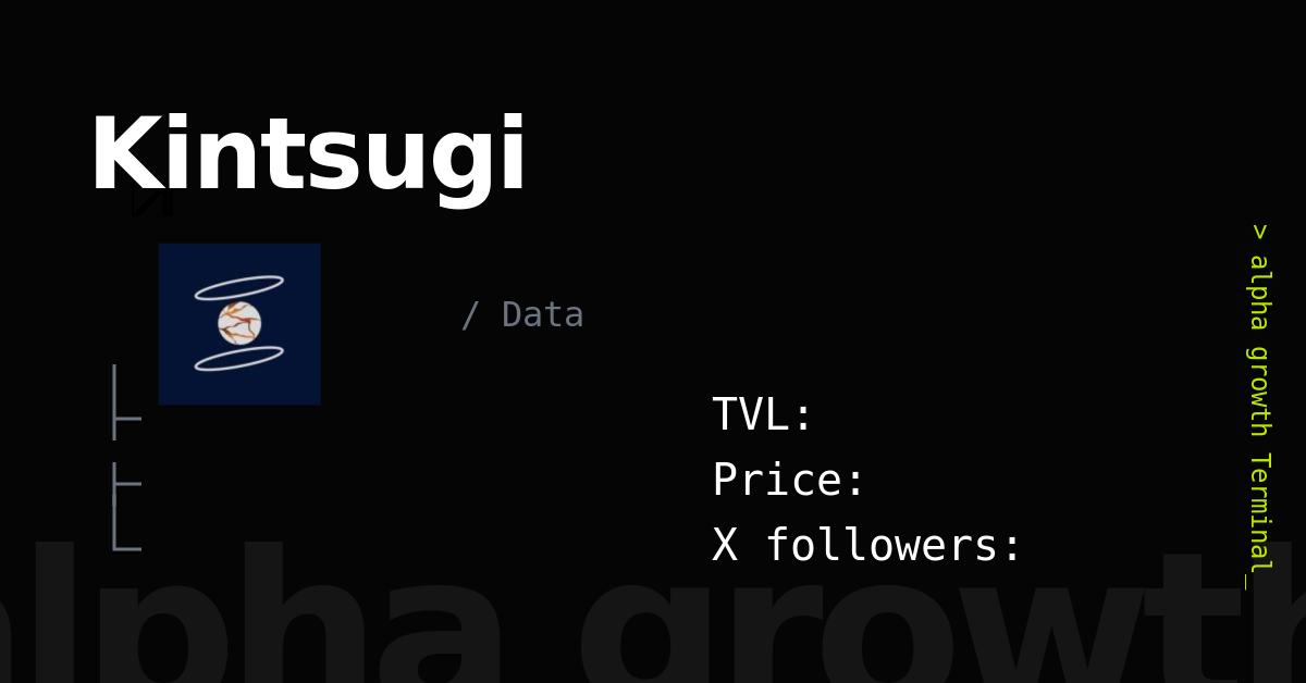 Kintsugi & kint Token Crypto Analytics & User Data | AlphaGrowth