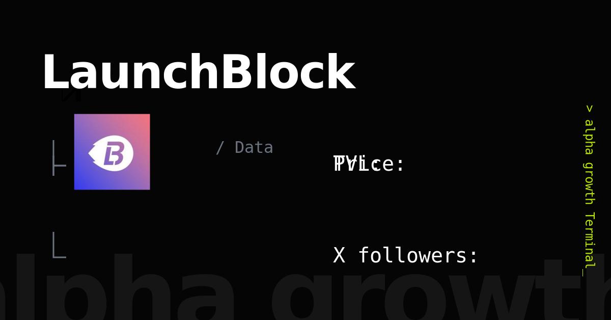 LaunchBlock & lbp Token Crypto Analytics & User Data | AlphaGrowth