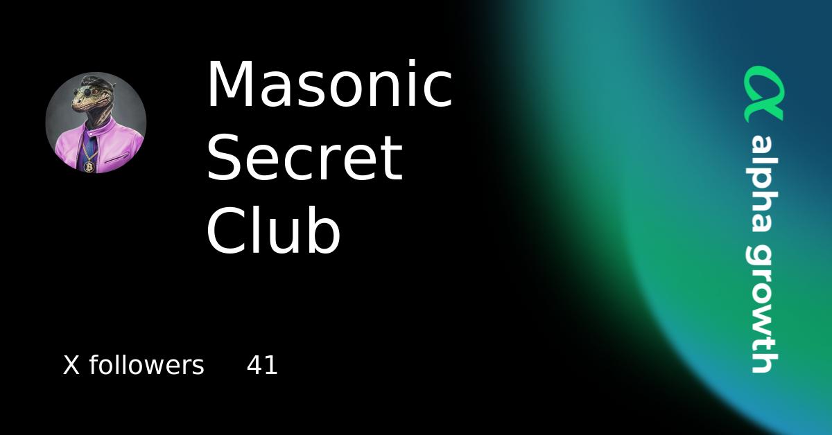 Masonic Secret Club Crypto Analytics & User Data | AlphaGrowth