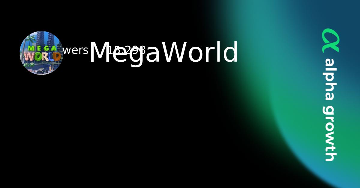 MegaWorld & mega Token Crypto Analytics & User Data | AlphaGrowth