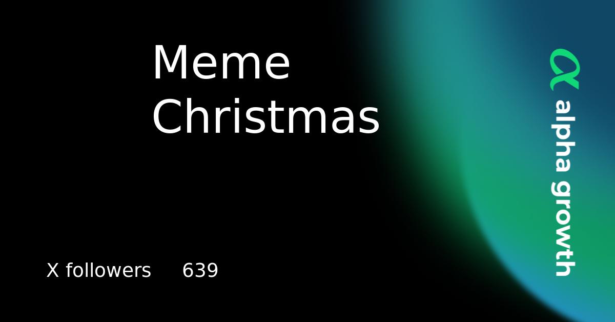 Meme Christmas Crypto Analytics & User Data | AlphaGrowth