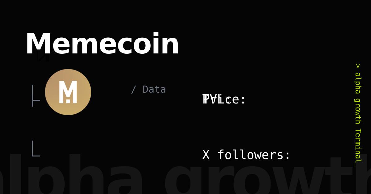 Memecoin & mem Token Crypto Analytics & User Data | AlphaGrowth