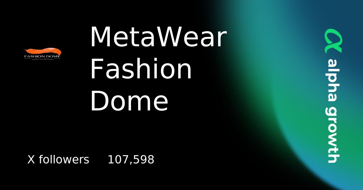 MetaWear Fashion Dome Crypto Analytics & User Data | AlphaGrowth