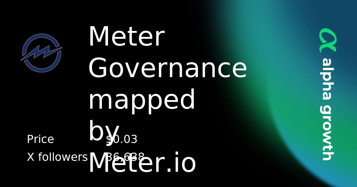 Meter Governance mapped by Meter.io & eMTRG Token Crypto Analytics ...