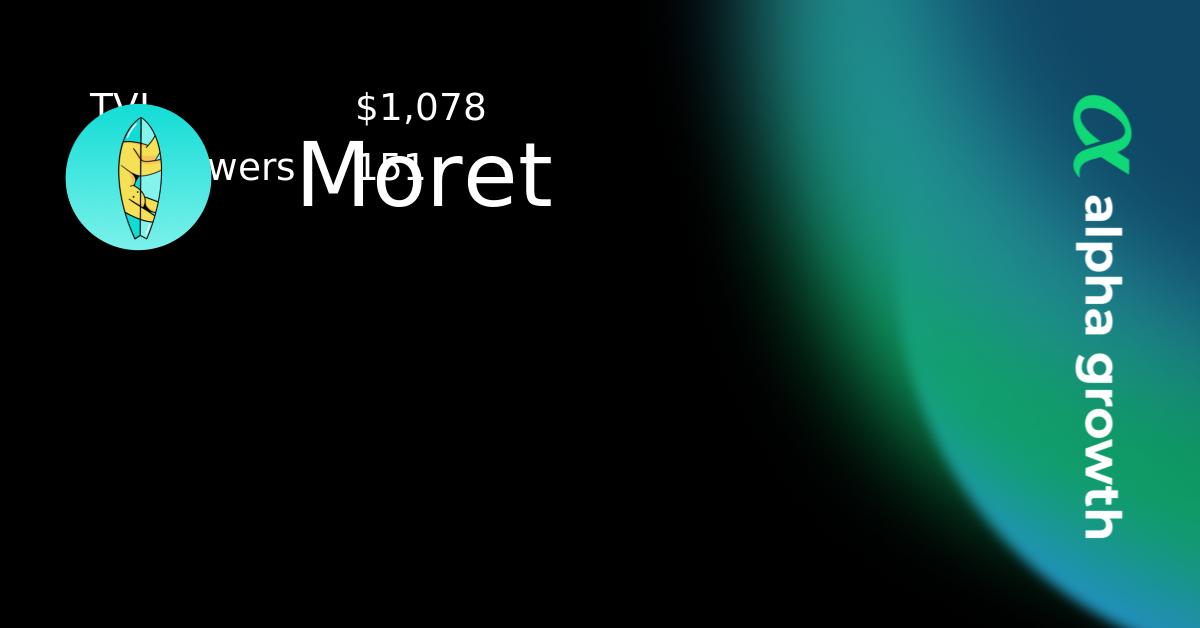 Moret & TIDE Token Crypto Analytics & User Data | AlphaGrowth