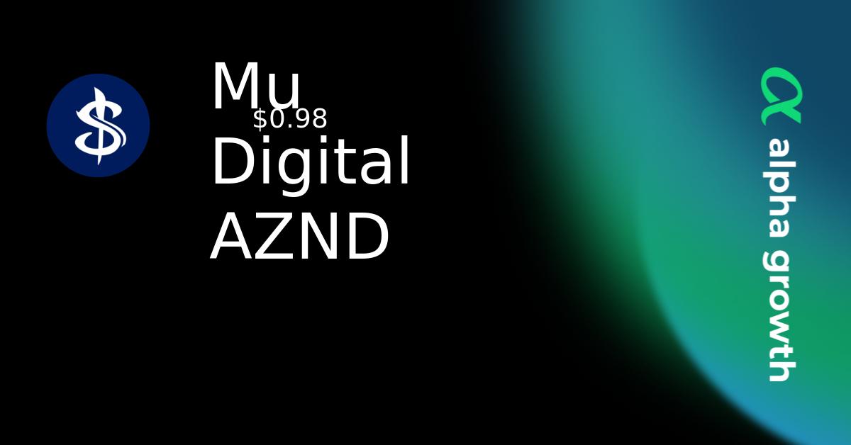 Mu Digital AZND & aznd Token Crypto Analytics & User Data | AlphaGrowth