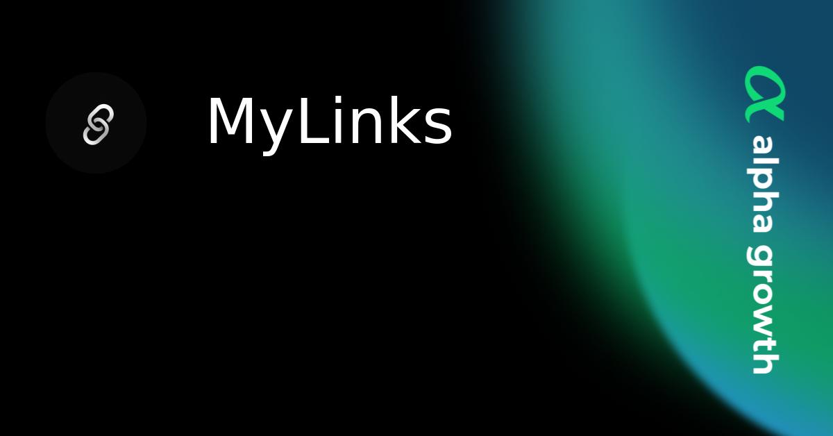 MyLinks & link Token Crypto Analytics & User Data | AlphaGrowth