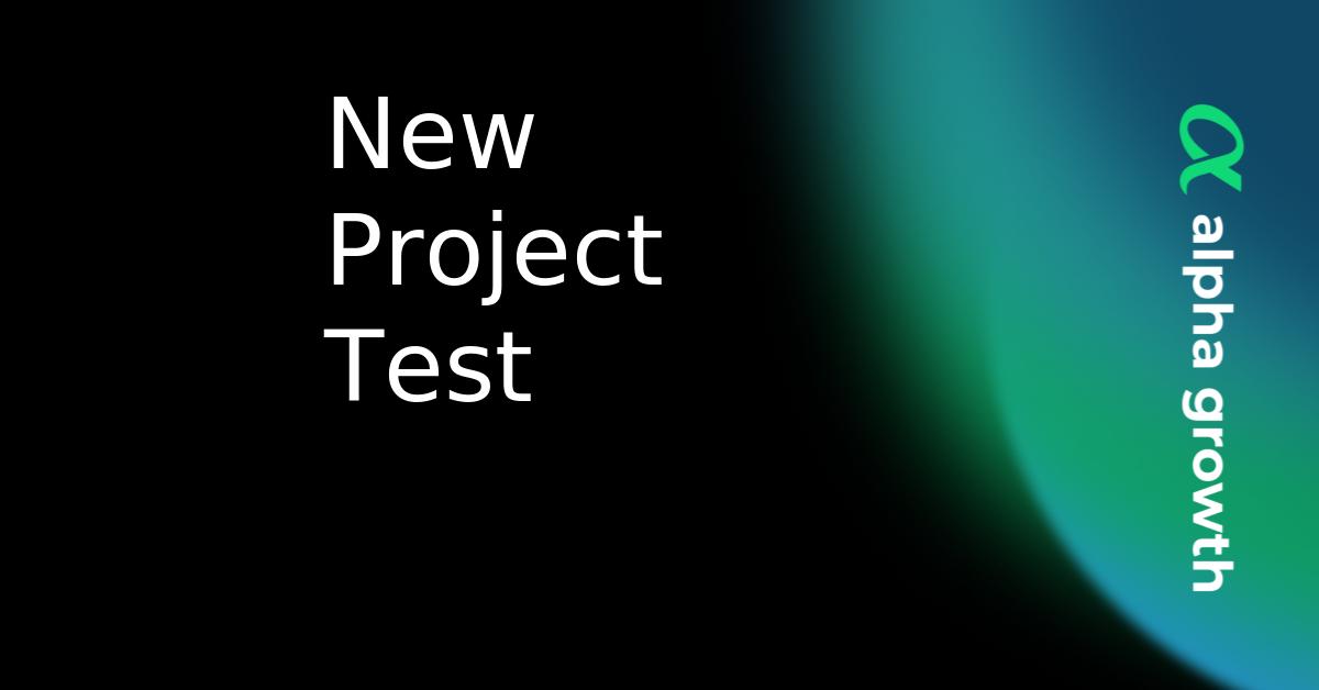 New Project Test Crypto Analytics & User Data | AlphaGrowth