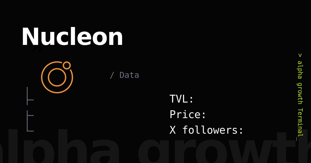 Nucleon & nut Token Crypto Analytics & User Data | AlphaGrowth
