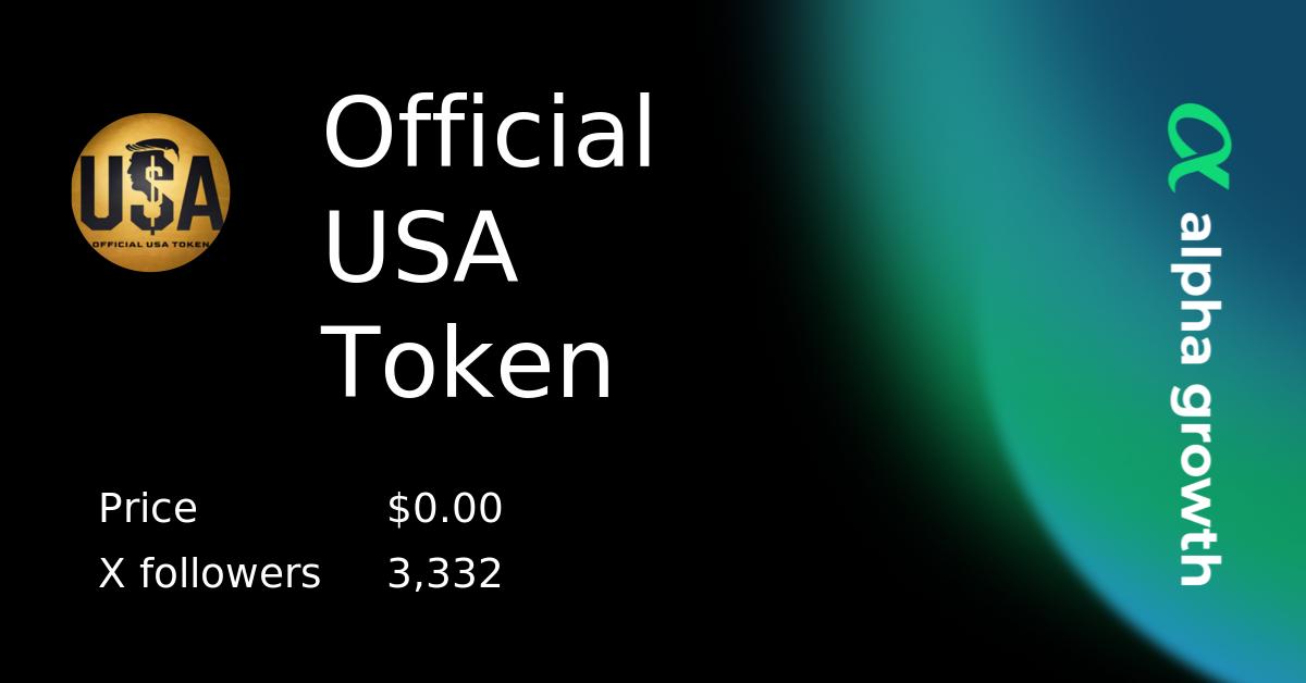 Official USA Token & usa Token Crypto Analytics & User Data | AlphaGrowth