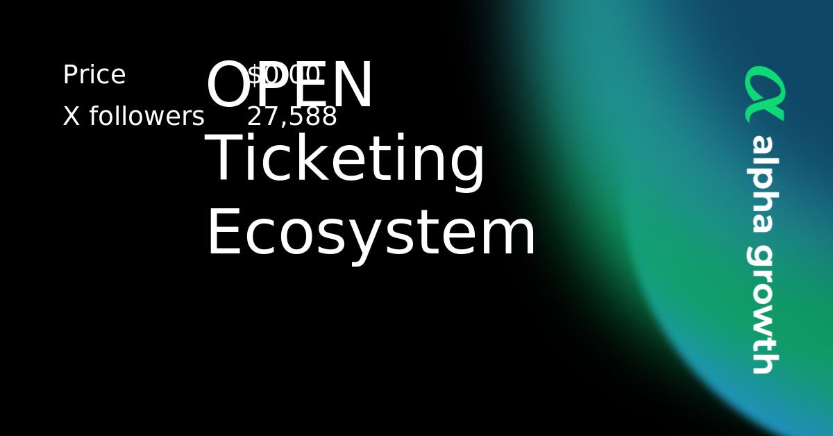 OPEN Ticketing Ecosystem & opn Token Crypto Analytics & User Data ...