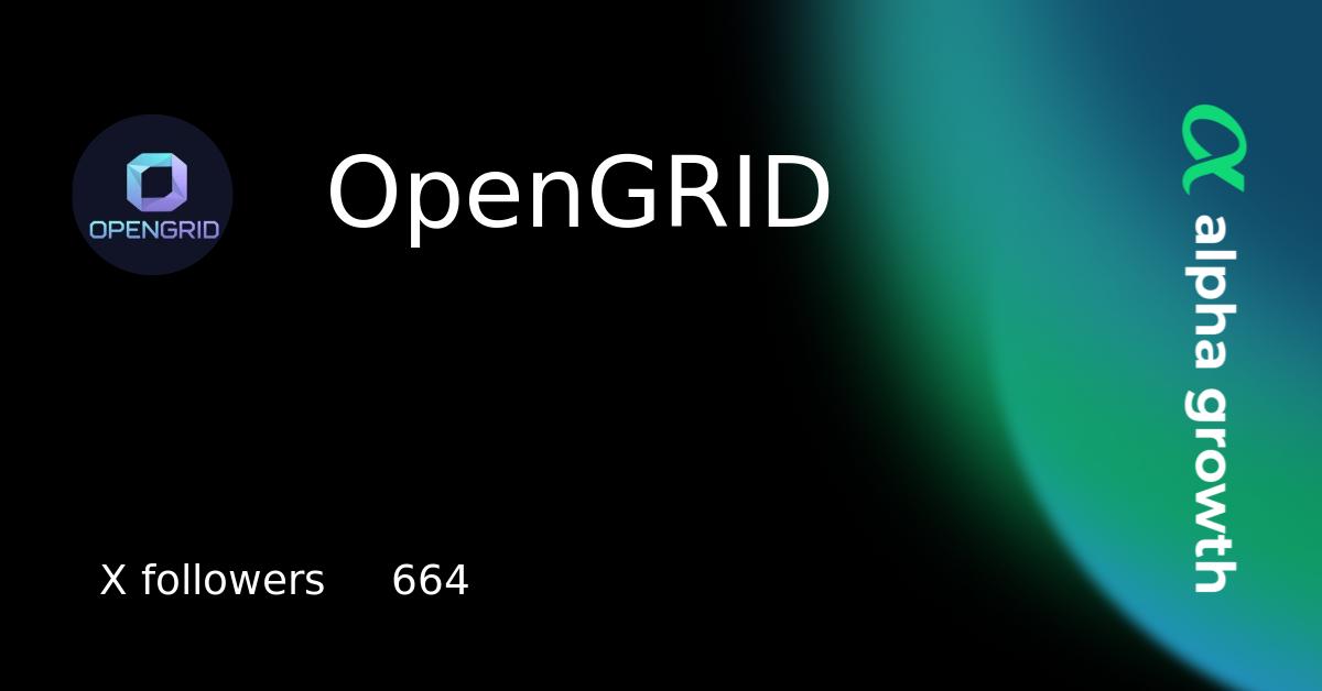 OpenGRID & grid Token Crypto Analytics & User Data | AlphaGrowth