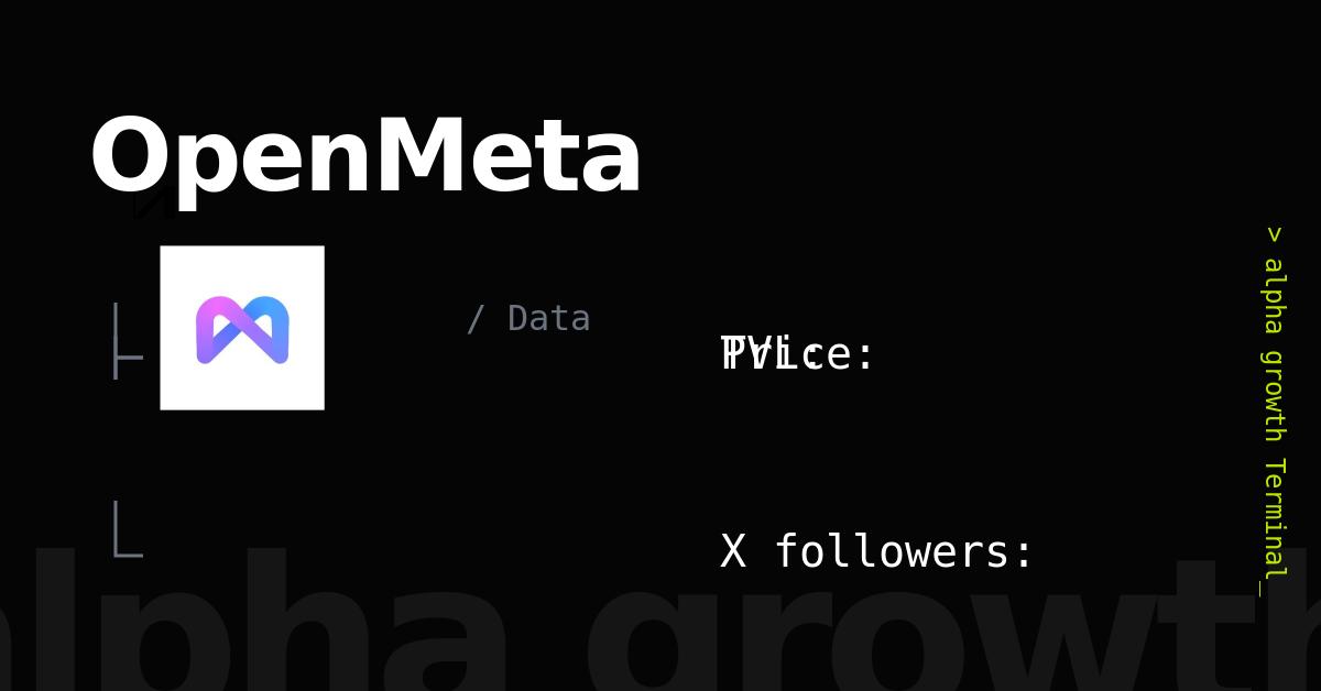 OpenMeta Crypto Analytics & User Data | AlphaGrowth